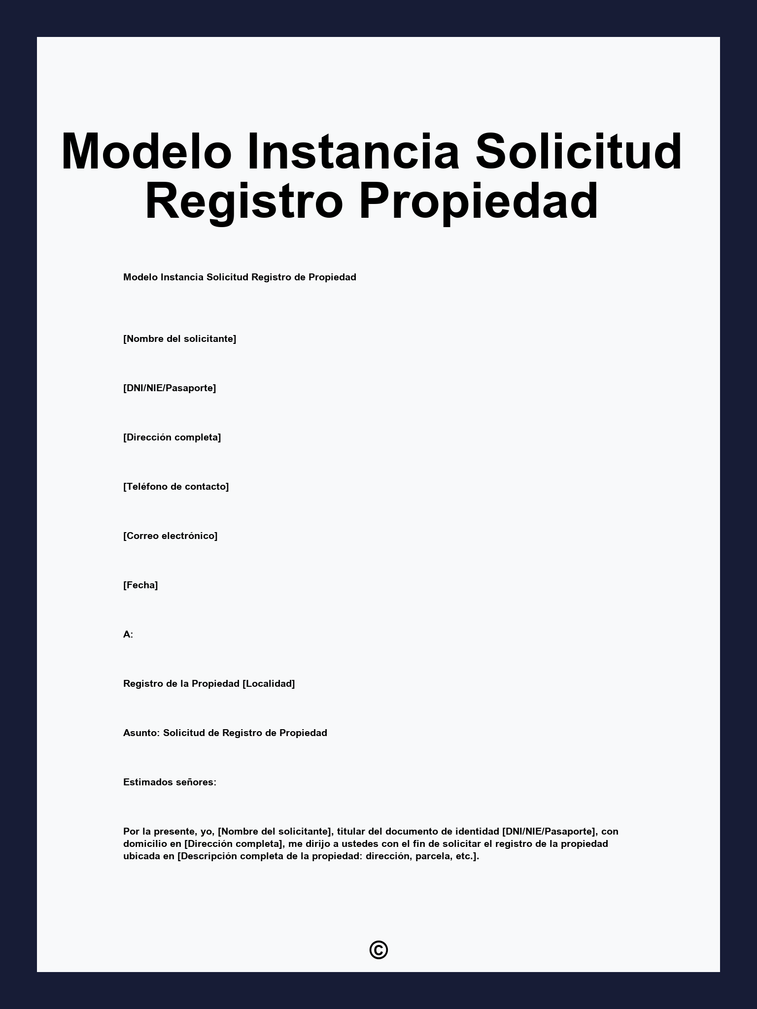 Modelo Instancia Solicitud Registro Propiedad